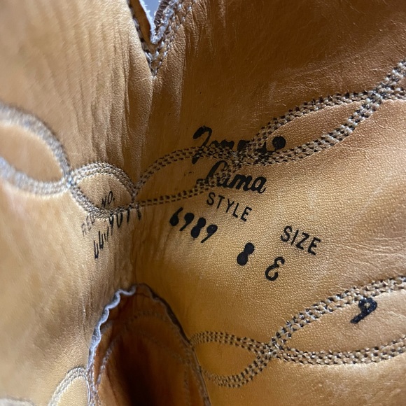 Tony Lama | Shoes | Vintage Tony Lama Full Rough Out Suede Cowboy Boots ...